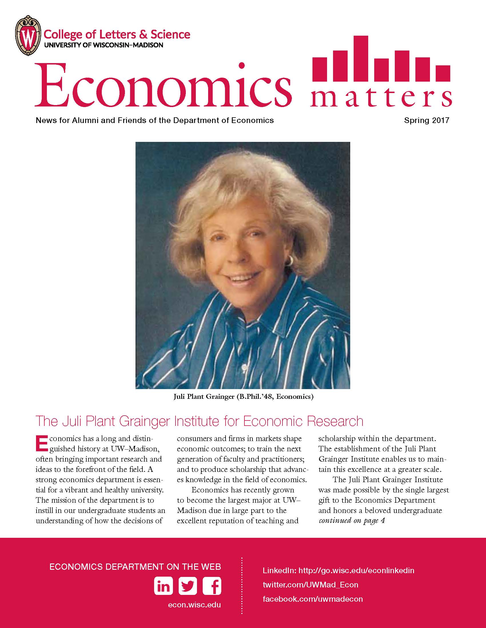 Economics Matters Newsletter – Department of Economics – UW–Madison